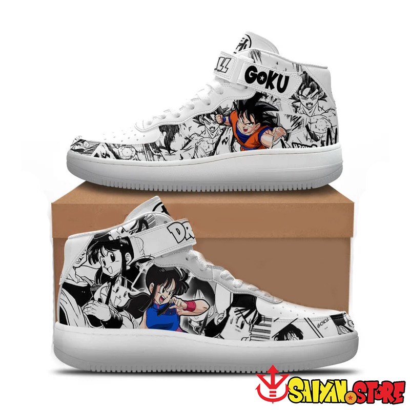 Goku And Chi Chi High Top Air Force Shoes Dragon Ball Shoes - Dragon ...
