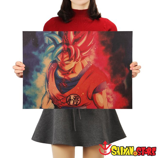 Goku Ultra Instinct Poster Kraft Paper 51x36CM | Saiyan Store