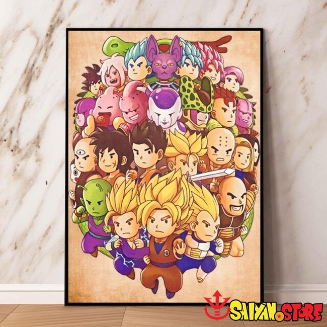 Dragon Ball Characters And Goku Wall Decor Cute | Saiyan Store