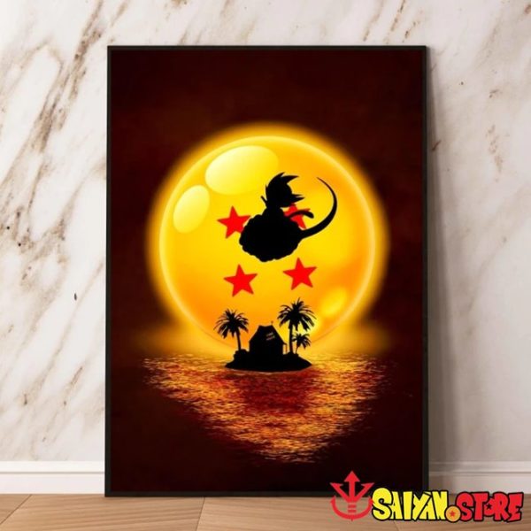 DBZ Kid Goku Wall Art Room Decor Cute | Saiyan Store