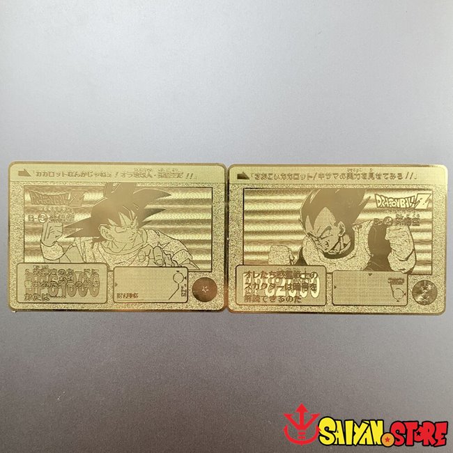 Dragon Ball Vegeta Card Metal Card Gold | Saiyan Store