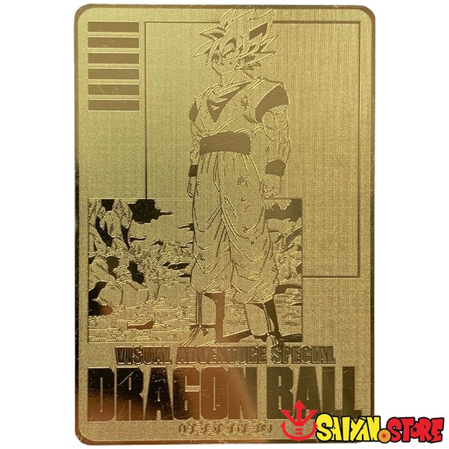 Dragon Ball Vegeta Card Metal Card Gold | Saiyan Store